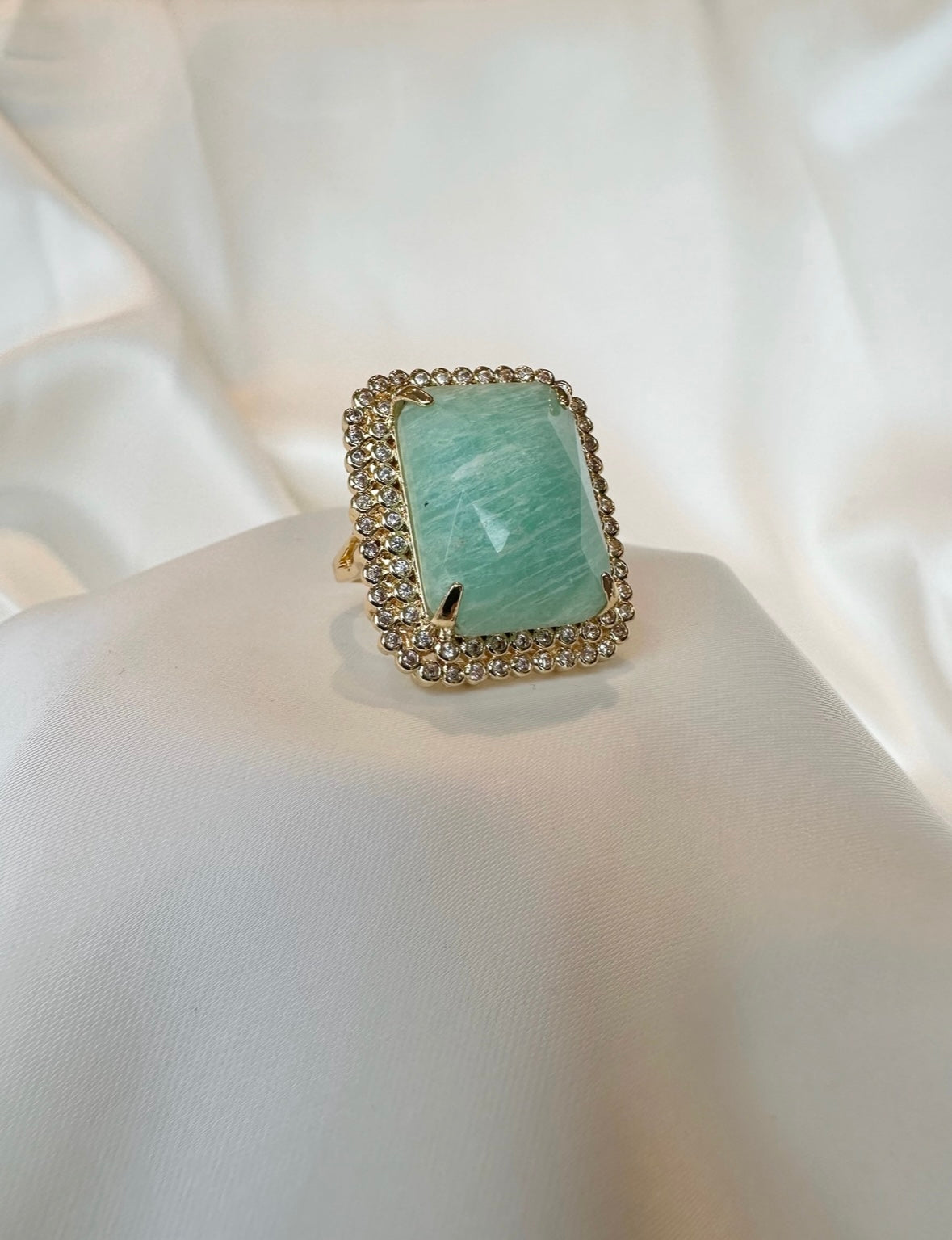 SQUARE STONE RING TURQUOISE – Cloud Eighteen